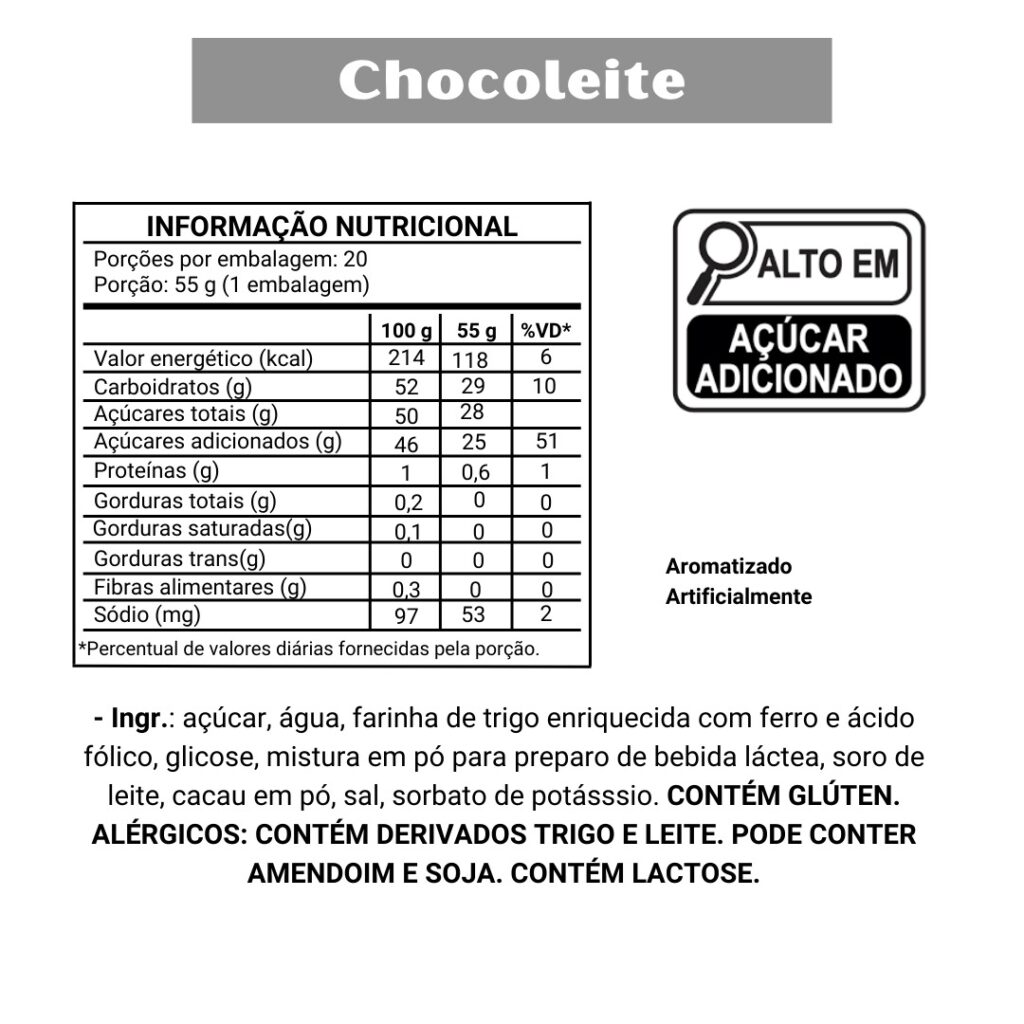Chocoleite - pote 20 un 1,1kg - Cadente Doces